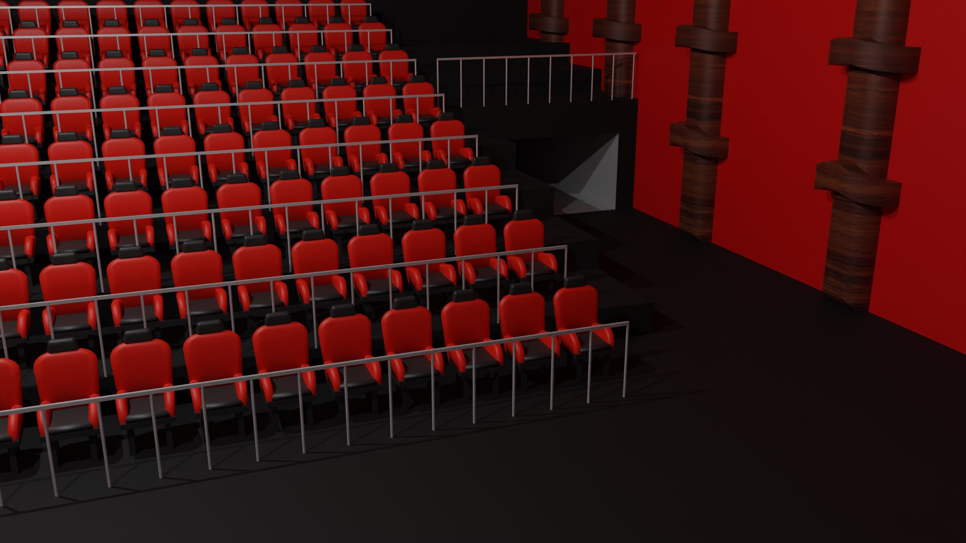 Movie Theater Interior 3D Model - TurboSquid 2159601