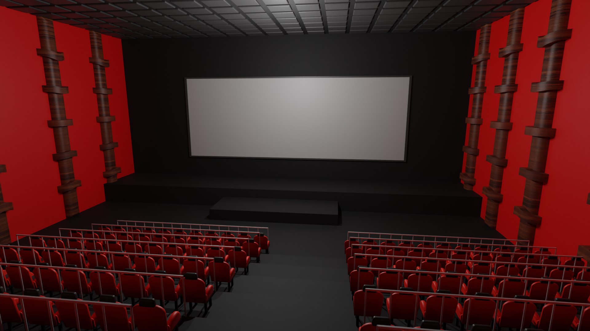 Movie Theater Interior 3D Model - TurboSquid 2159601