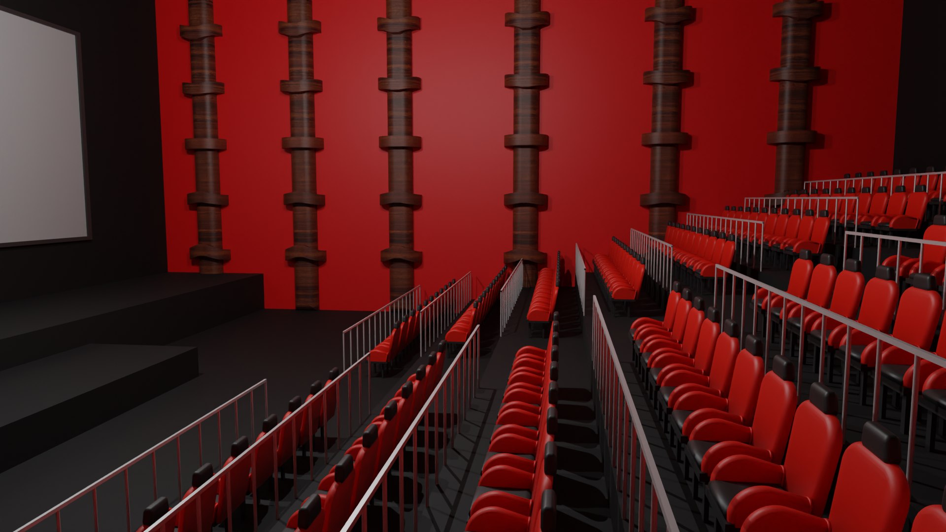 Movie Theater Interior 3D Model - TurboSquid 2159601