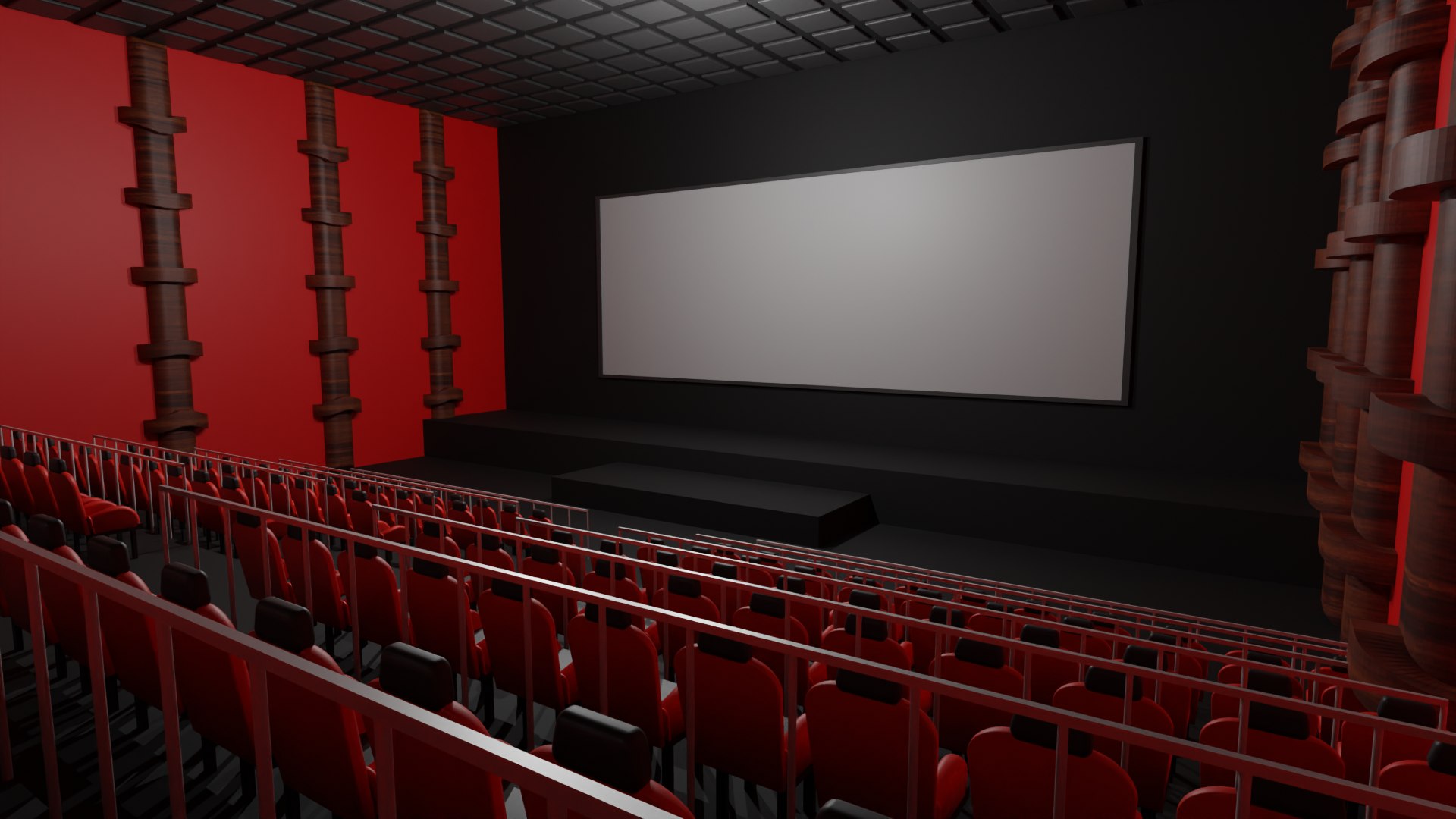 Movie Theater Interior 3D Model - TurboSquid 2159601