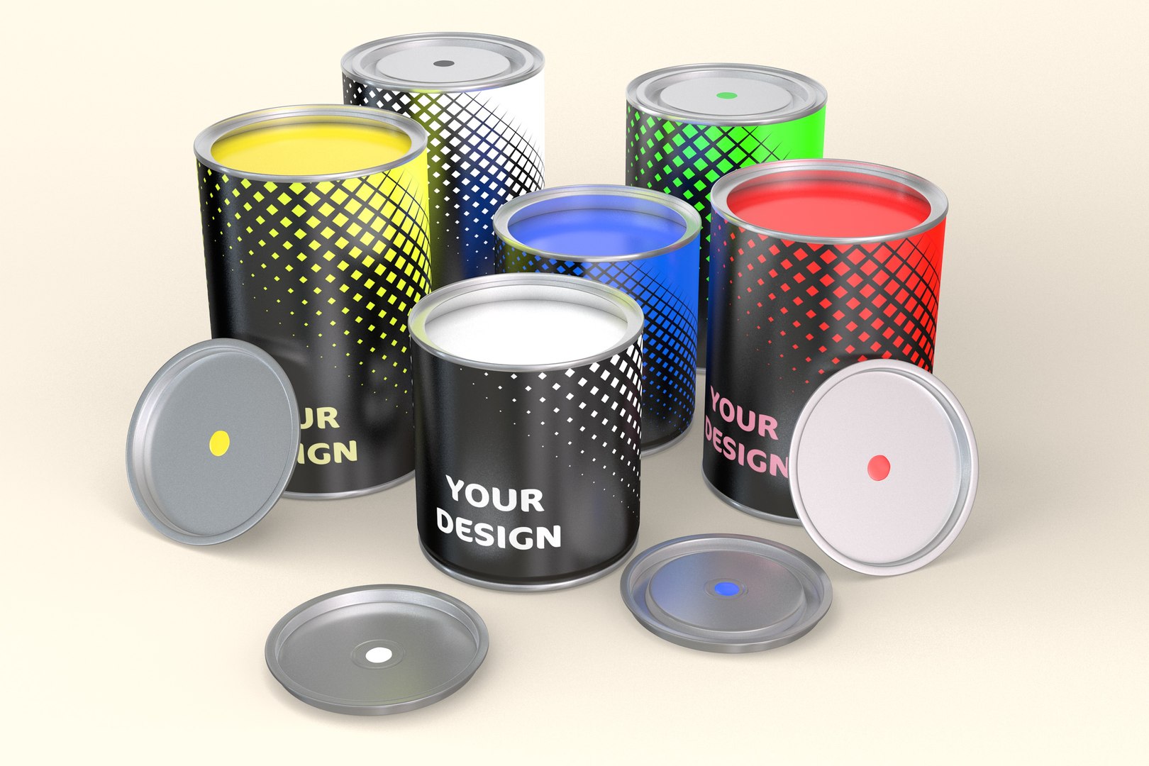 Paint Cans Set 3D - TurboSquid 2175027