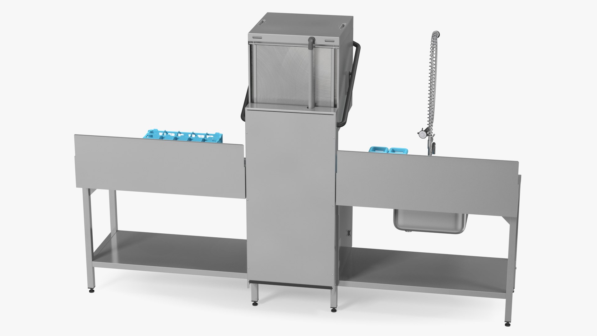 Dishwasher Hobart with Unloading Table 3D model - TurboSquid 1980904