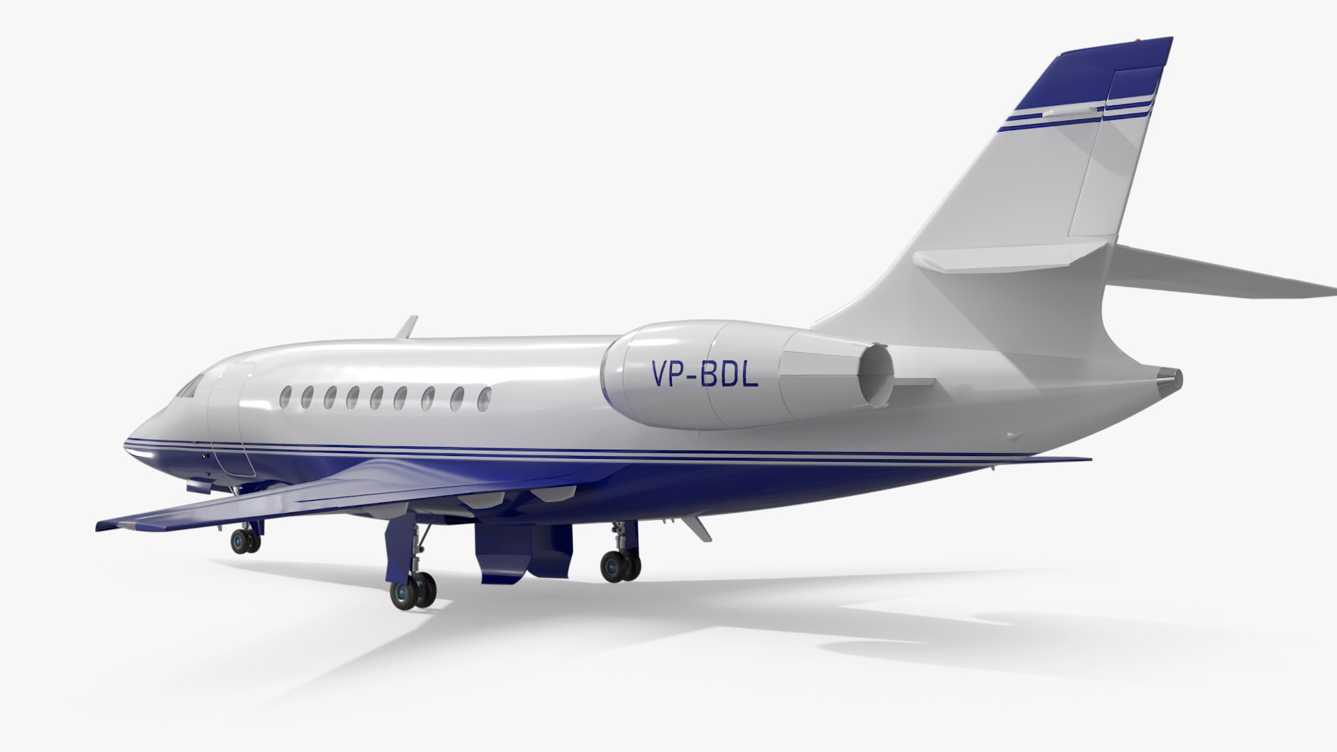 Falcon Business Jet Dassault 2000 Simplified Rigged For Maya 3D ...