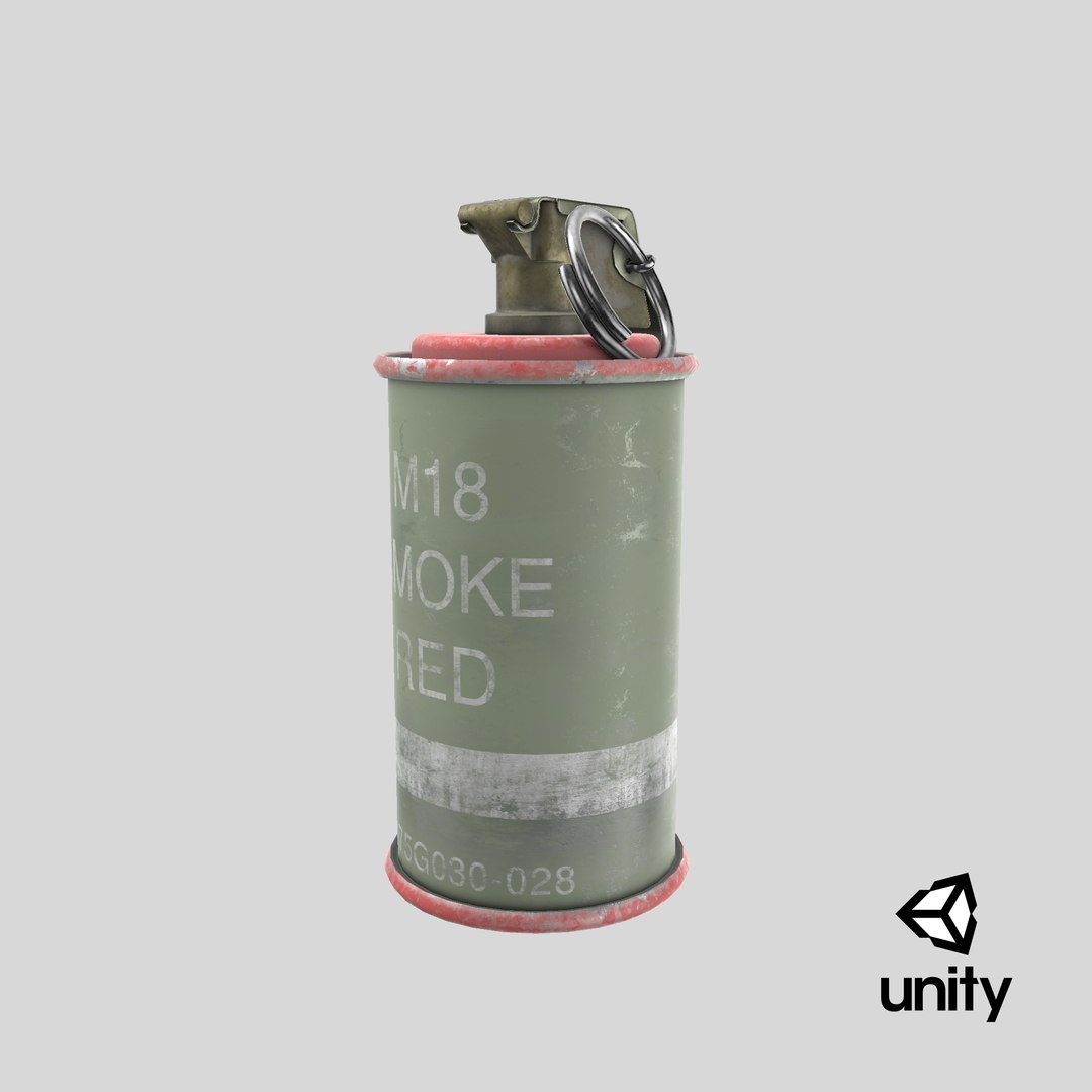 3D model m18 smoke grenade red - TurboSquid 1627801