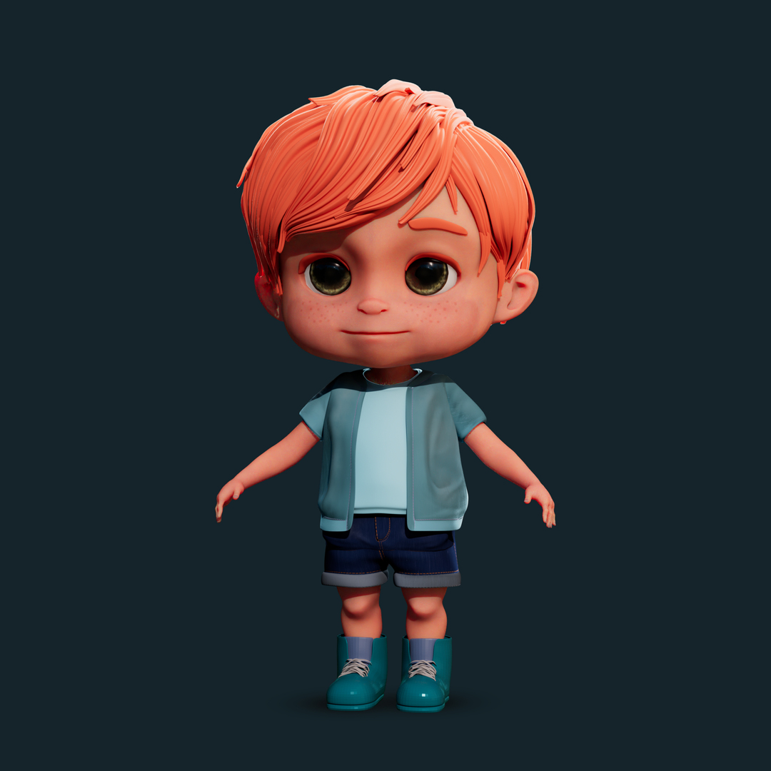 3D Cartoon Boy Rigged model - TurboSquid 2173991