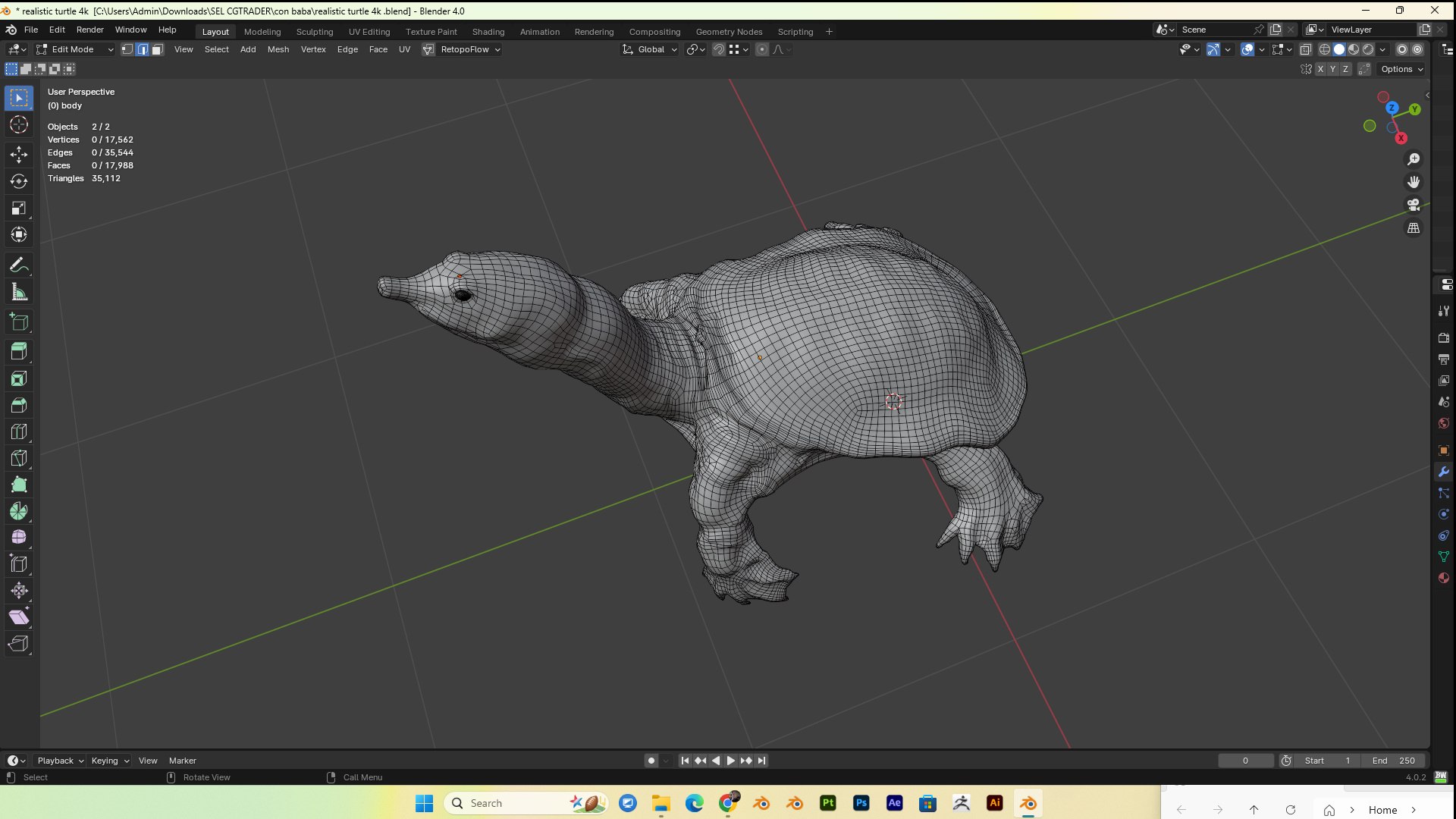 Realistic Turtle Pbr 4k 3D - TurboSquid 2397542