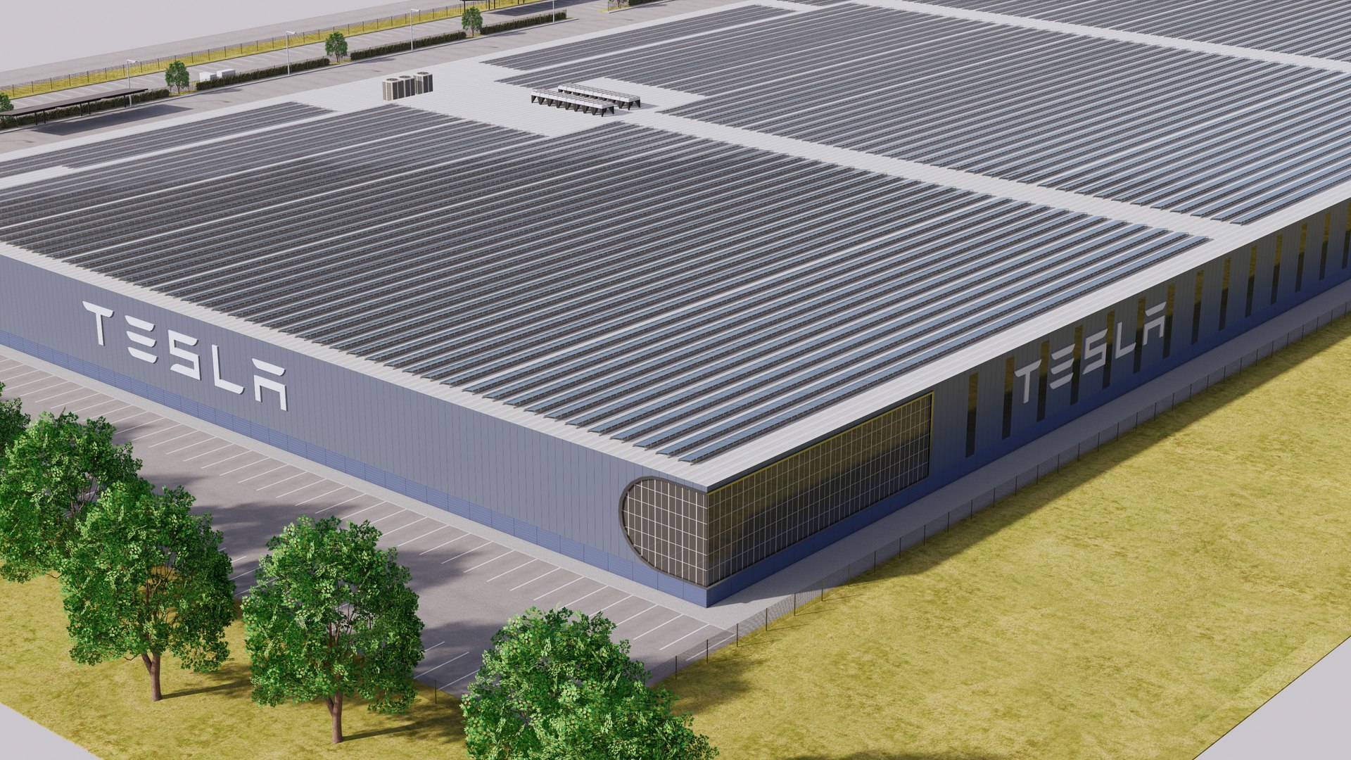 Tesla Giga Factory 3D - TurboSquid 2115993