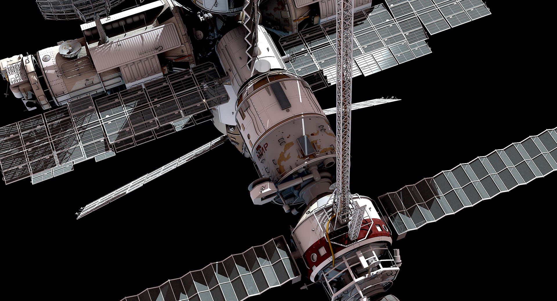 Mir Space Station 3d Model