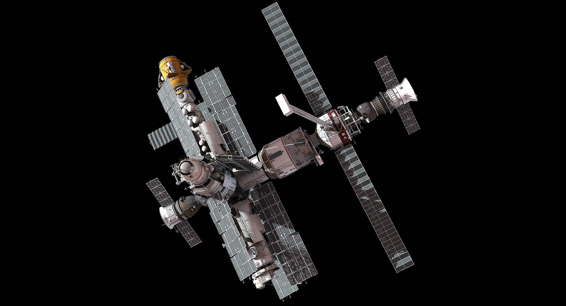 mir space station 3d model