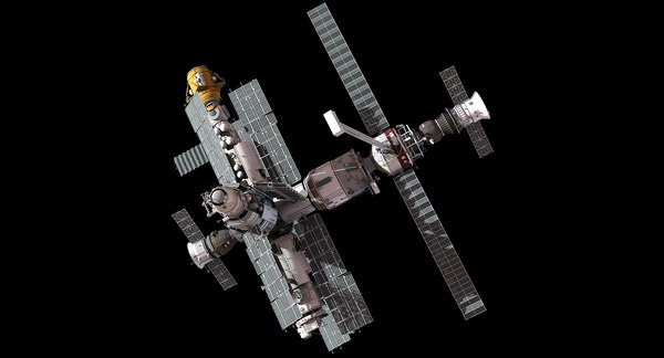 mir space station 3d model