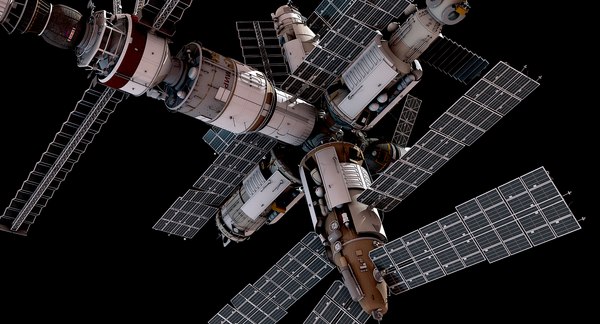 mir space station 3d model
