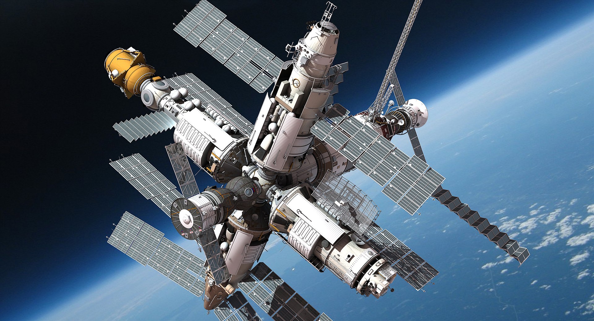 Mir Space Station 3d Model