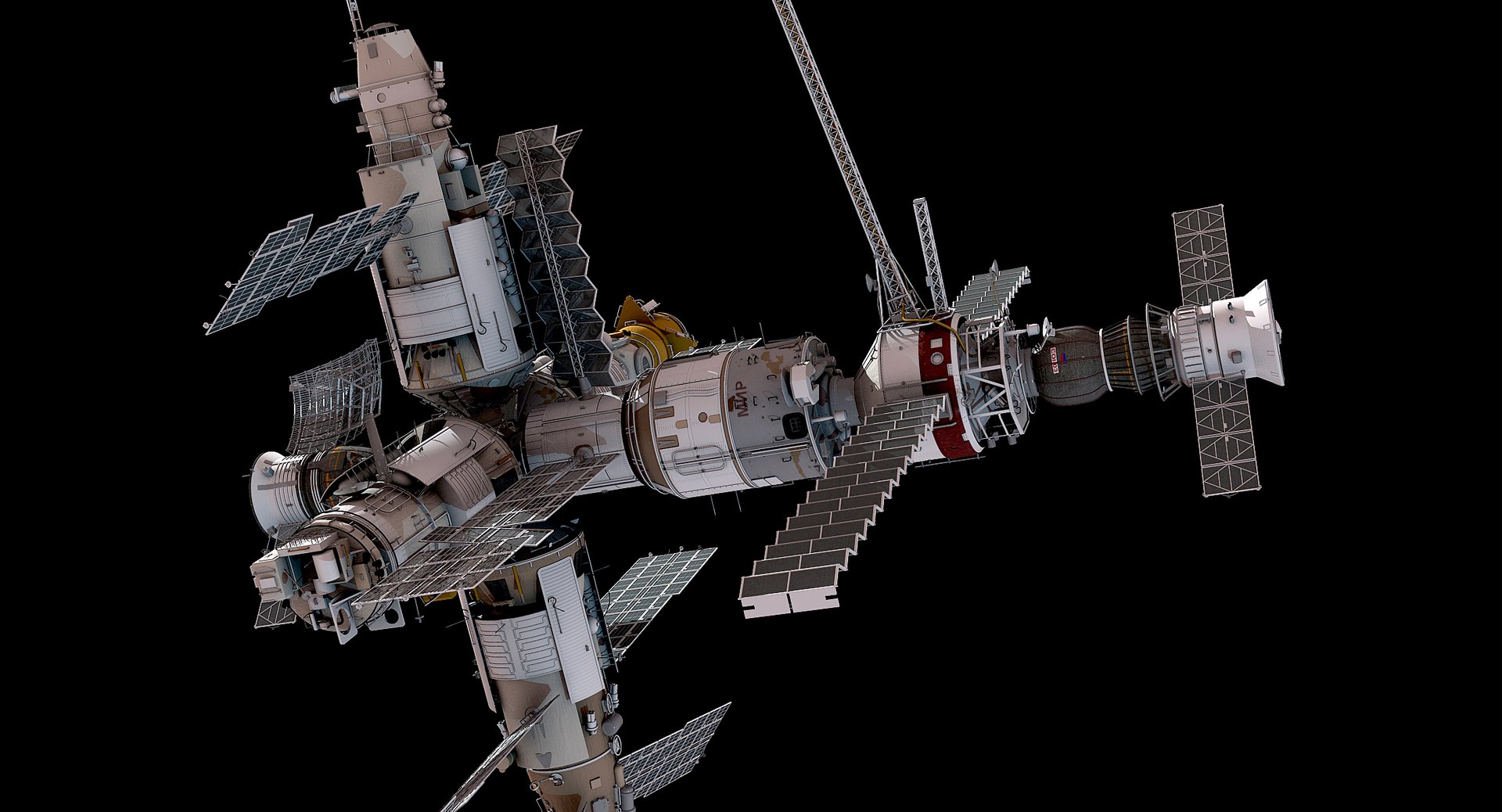 mir space station 3d model