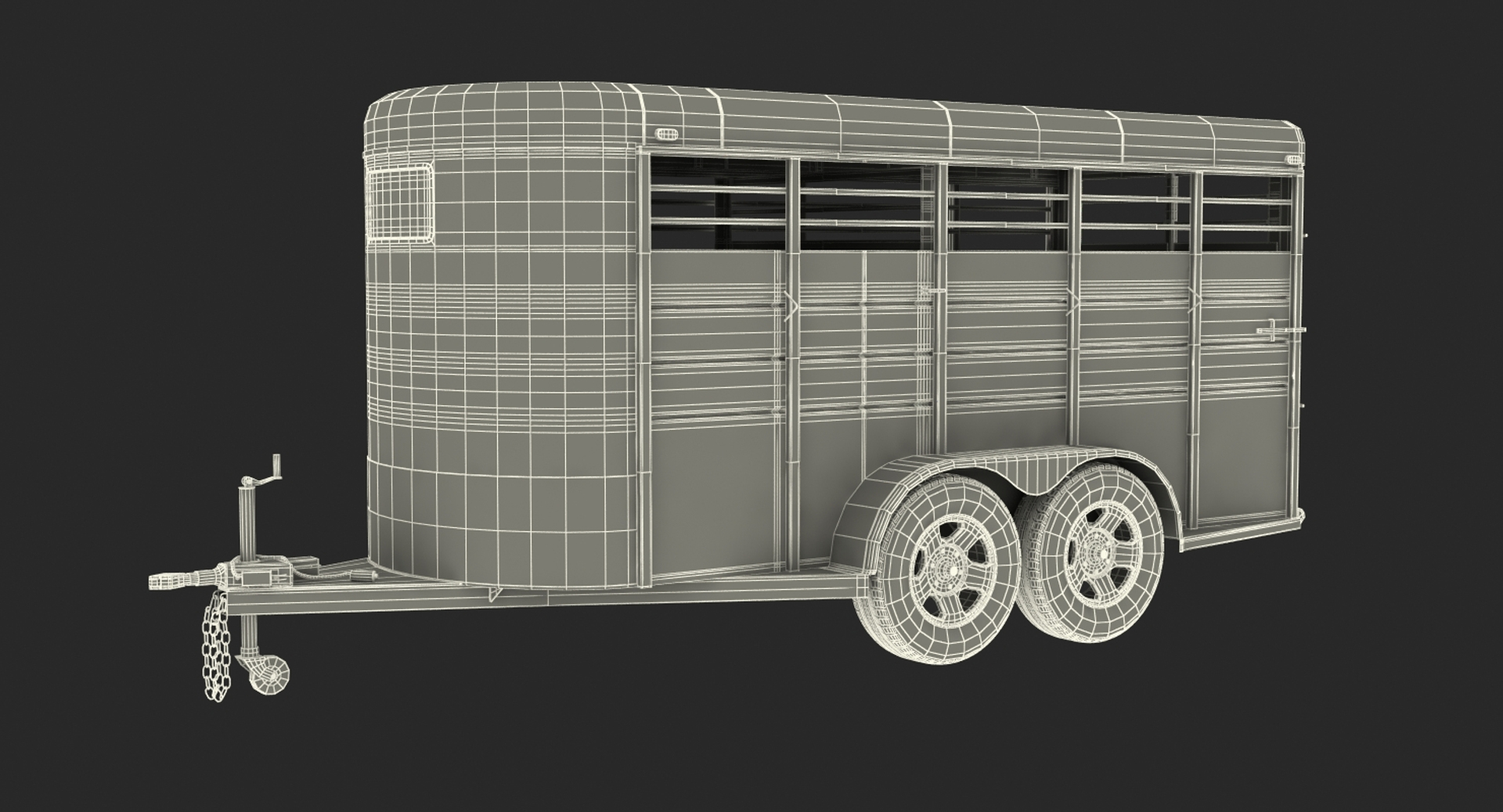 3D Horse Slant Blue Trailer - TurboSquid 1273283