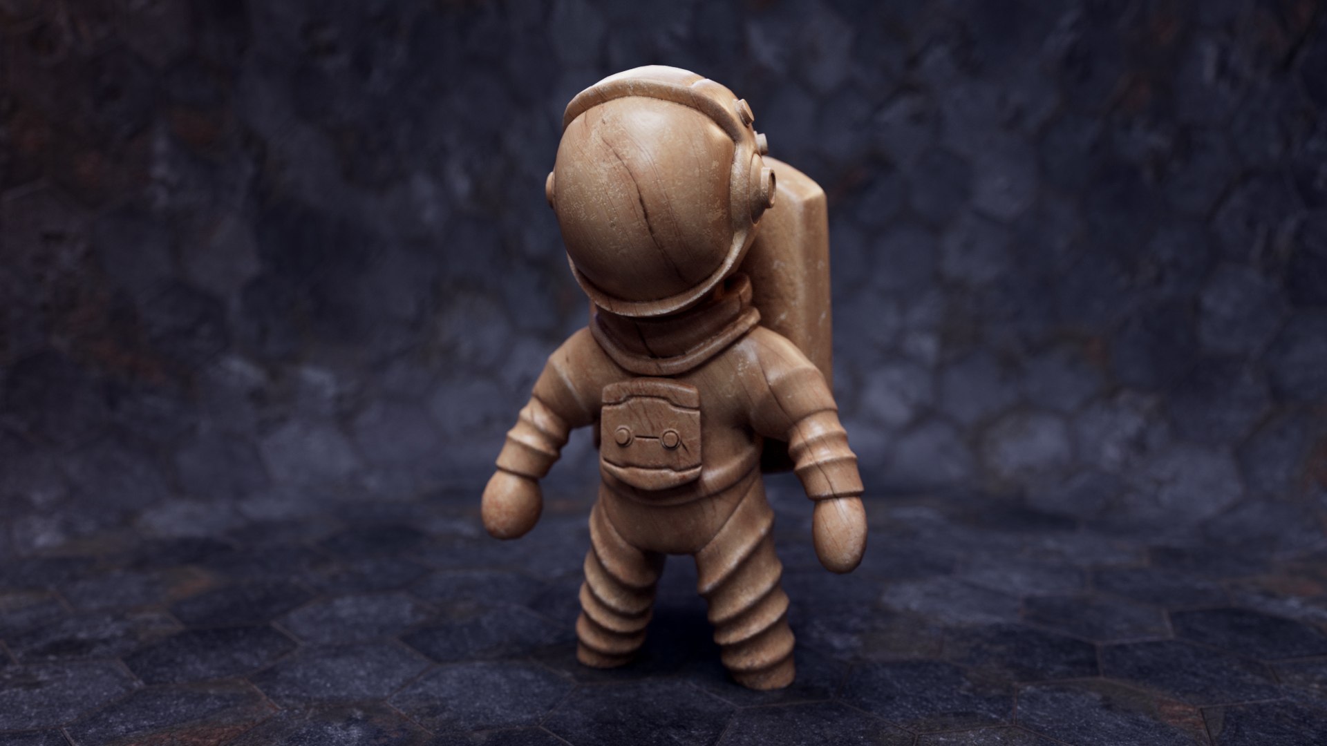 3D Wooden Boy Astronaut - TurboSquid 2479474