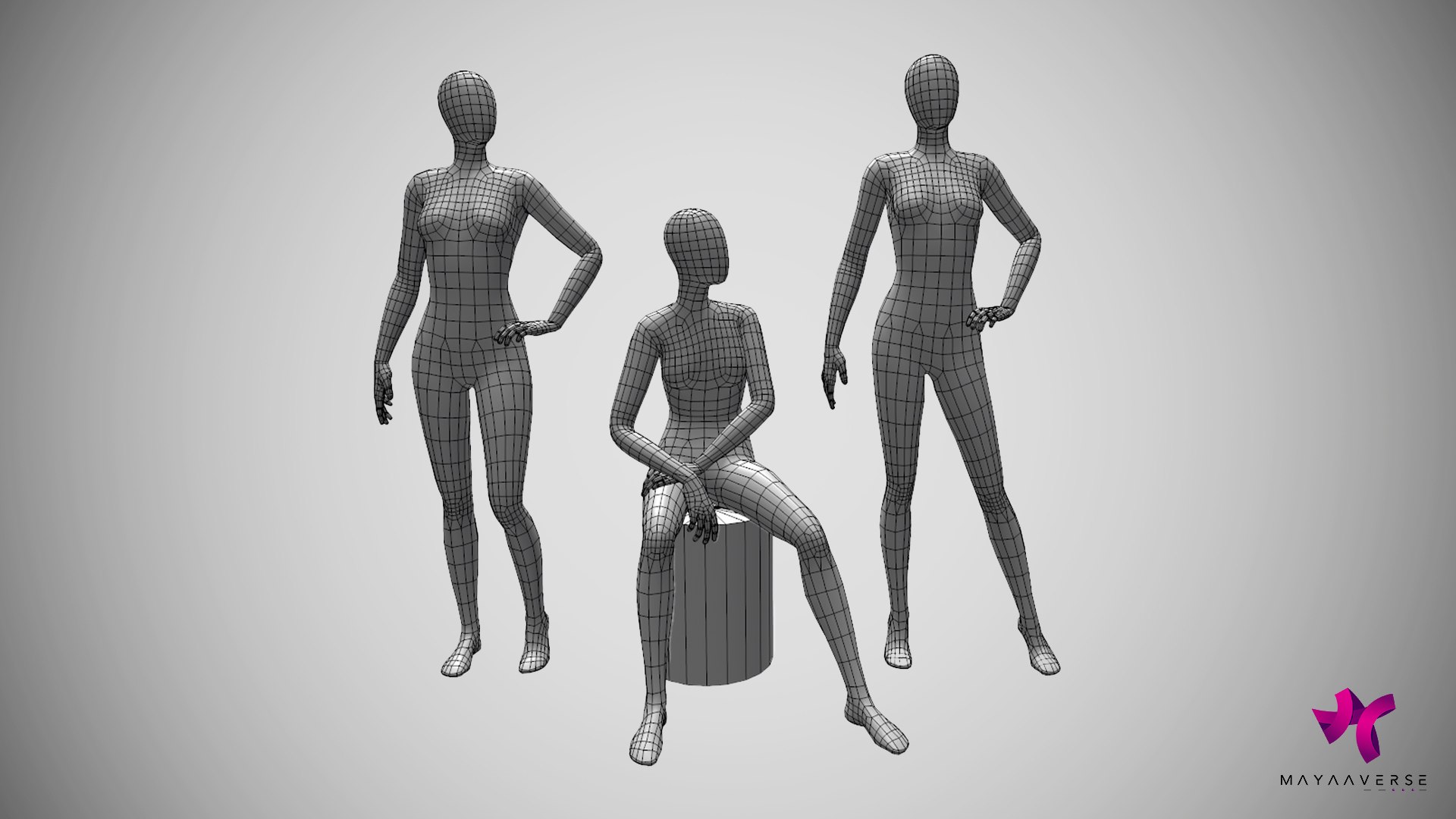 3D Black Female Mannequin - TurboSquid 2391874