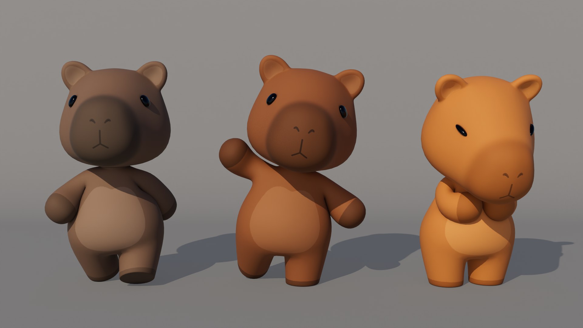 3D Model Rigged Cartoon Capybara - TurboSquid 2214053