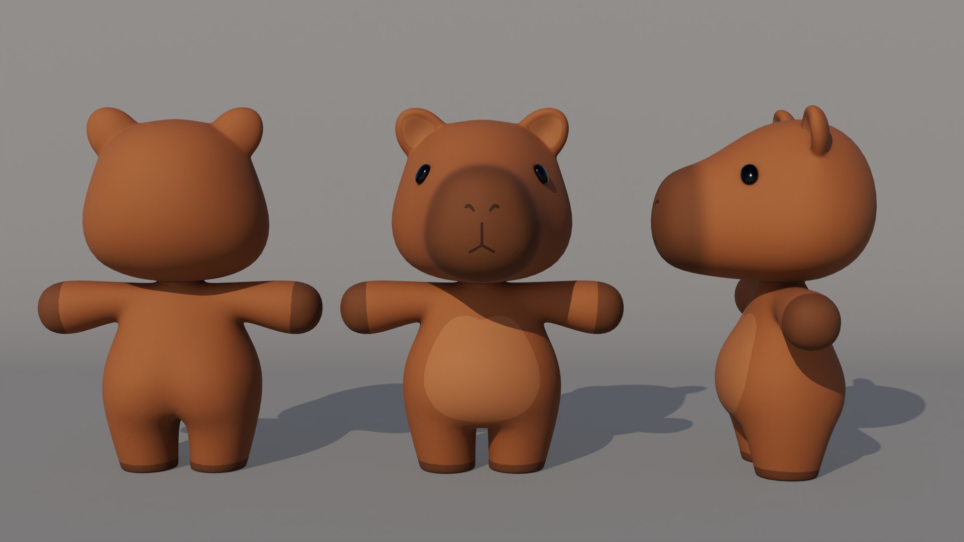 3D Model Rigged Cartoon Capybara - TurboSquid 2214053