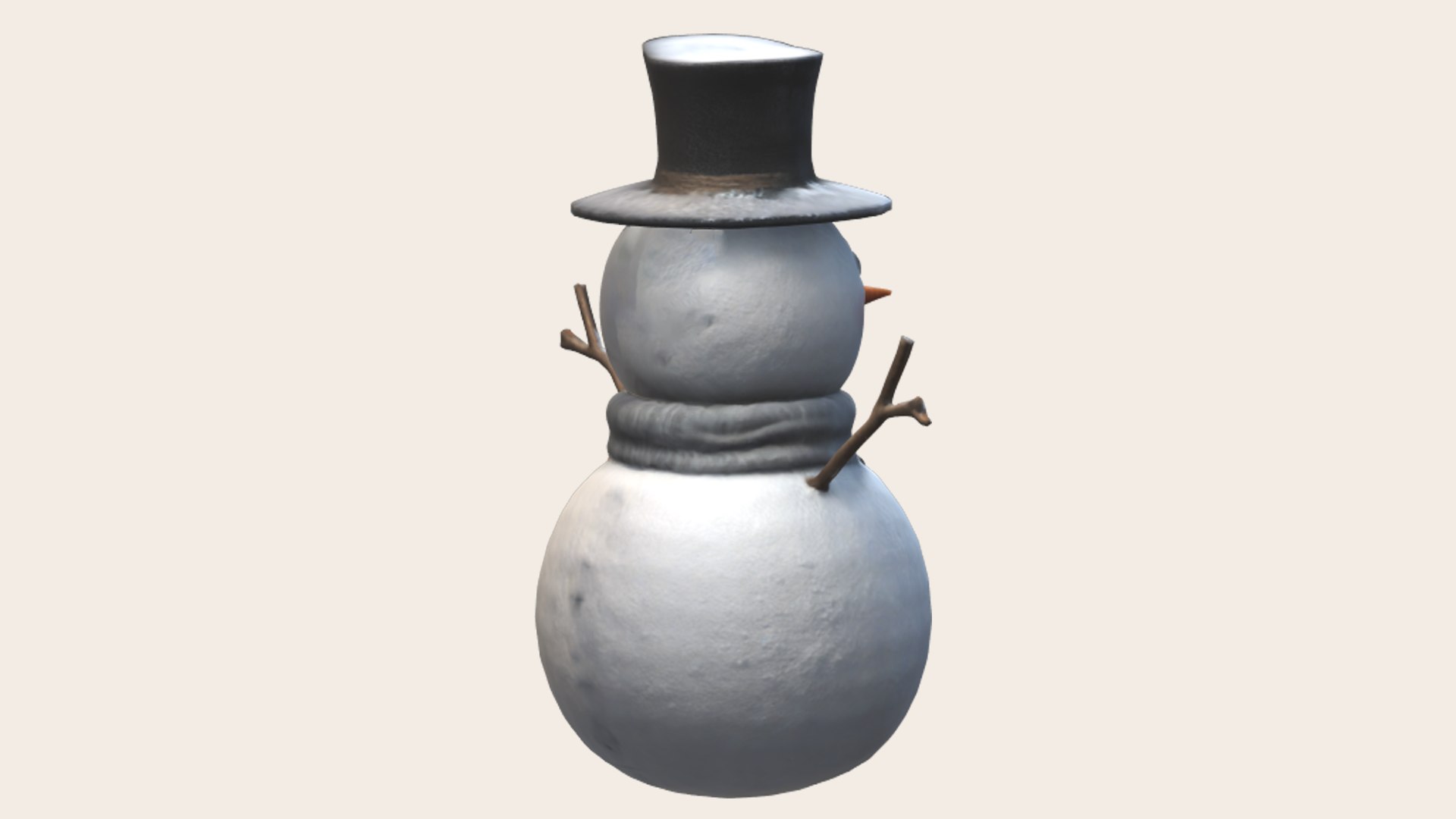 3D Snowman Model - TurboSquid 2320799