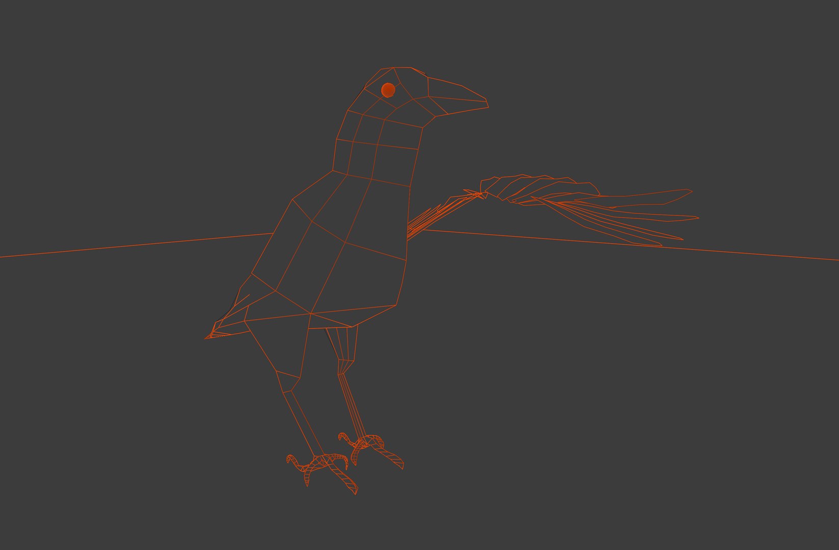 Crow Bird Wing Animal Model 3D Model - TurboSquid 1818976