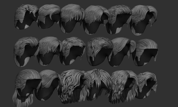 18 Male hair 3D model - TurboSquid 1909715