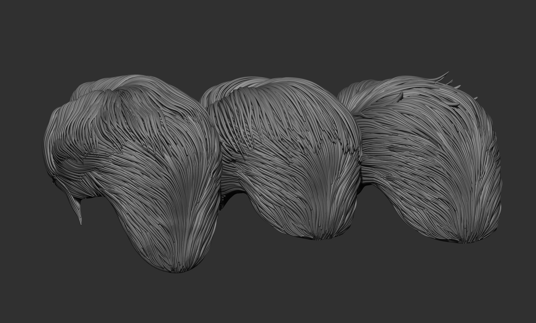 18 Male hair 3D model - TurboSquid 1909715