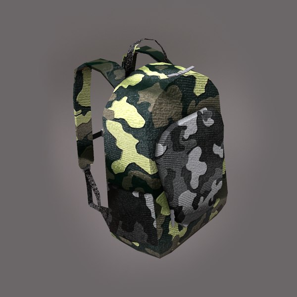 Camo Rucksack 3D-Modell - TurboSquid 1225434