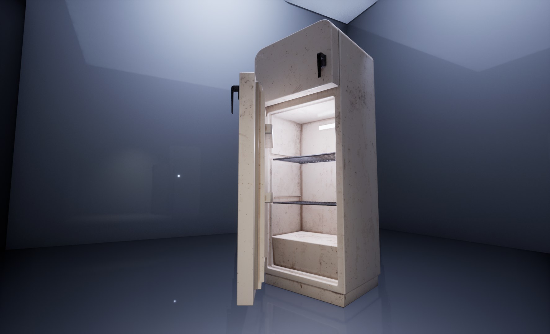 GAME READY OLD VINTAGE FRIDGE 3D - TurboSquid 2053133