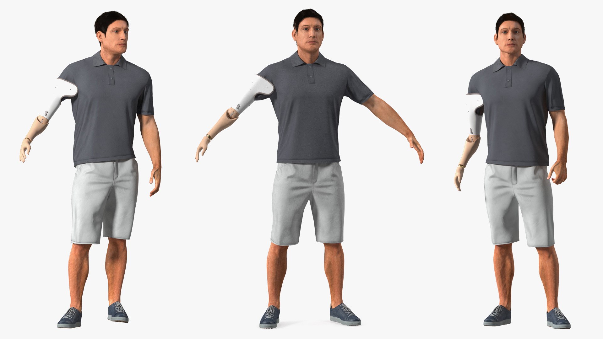 Man With Prosthetic Arm Fur Rigged 3D - TurboSquid 2130219