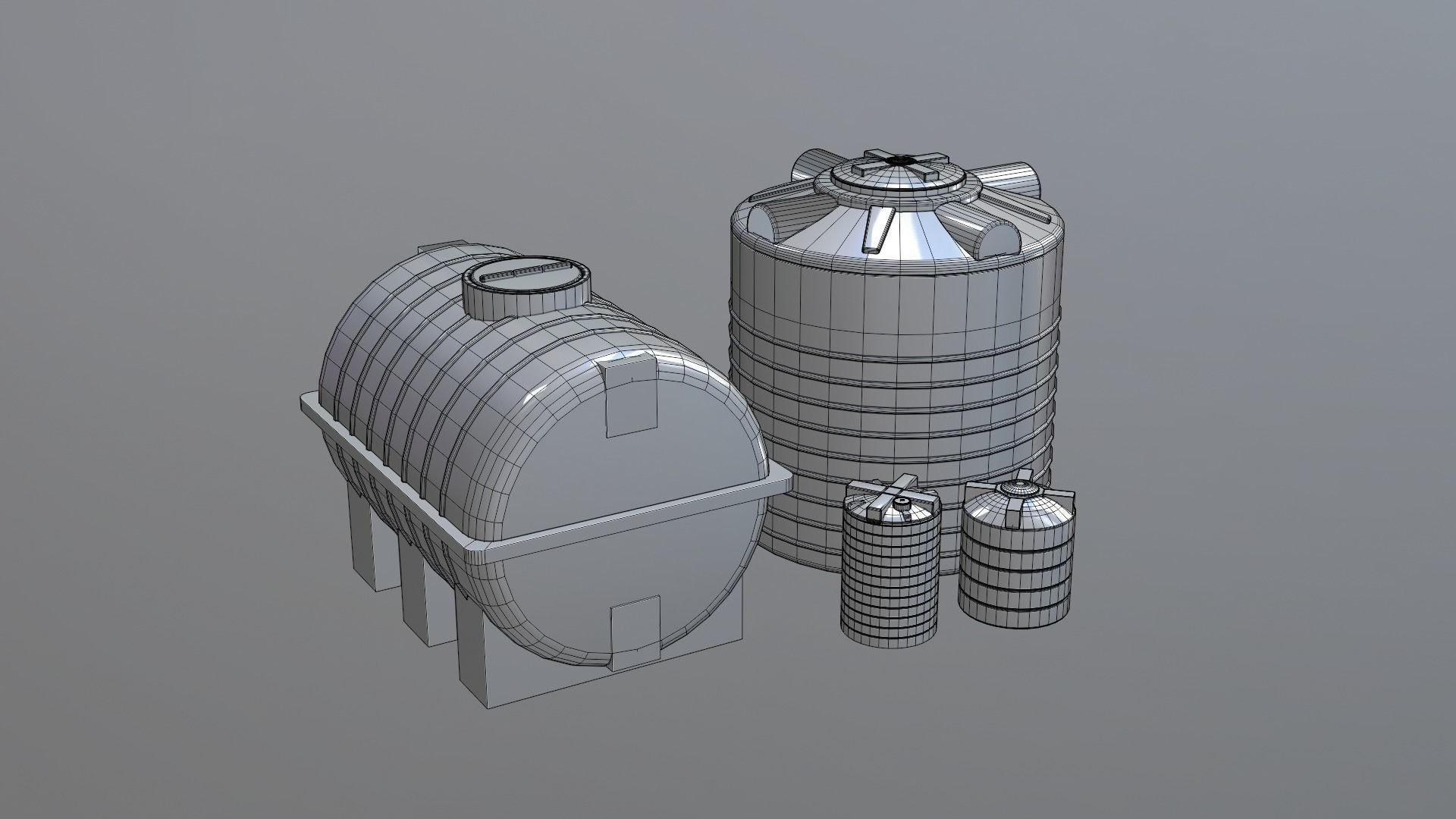 3D Model Water Tanks - TurboSquid 2132547