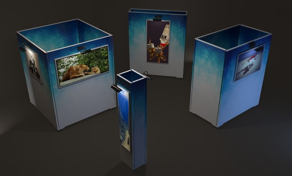 gallery painting stand 3d model