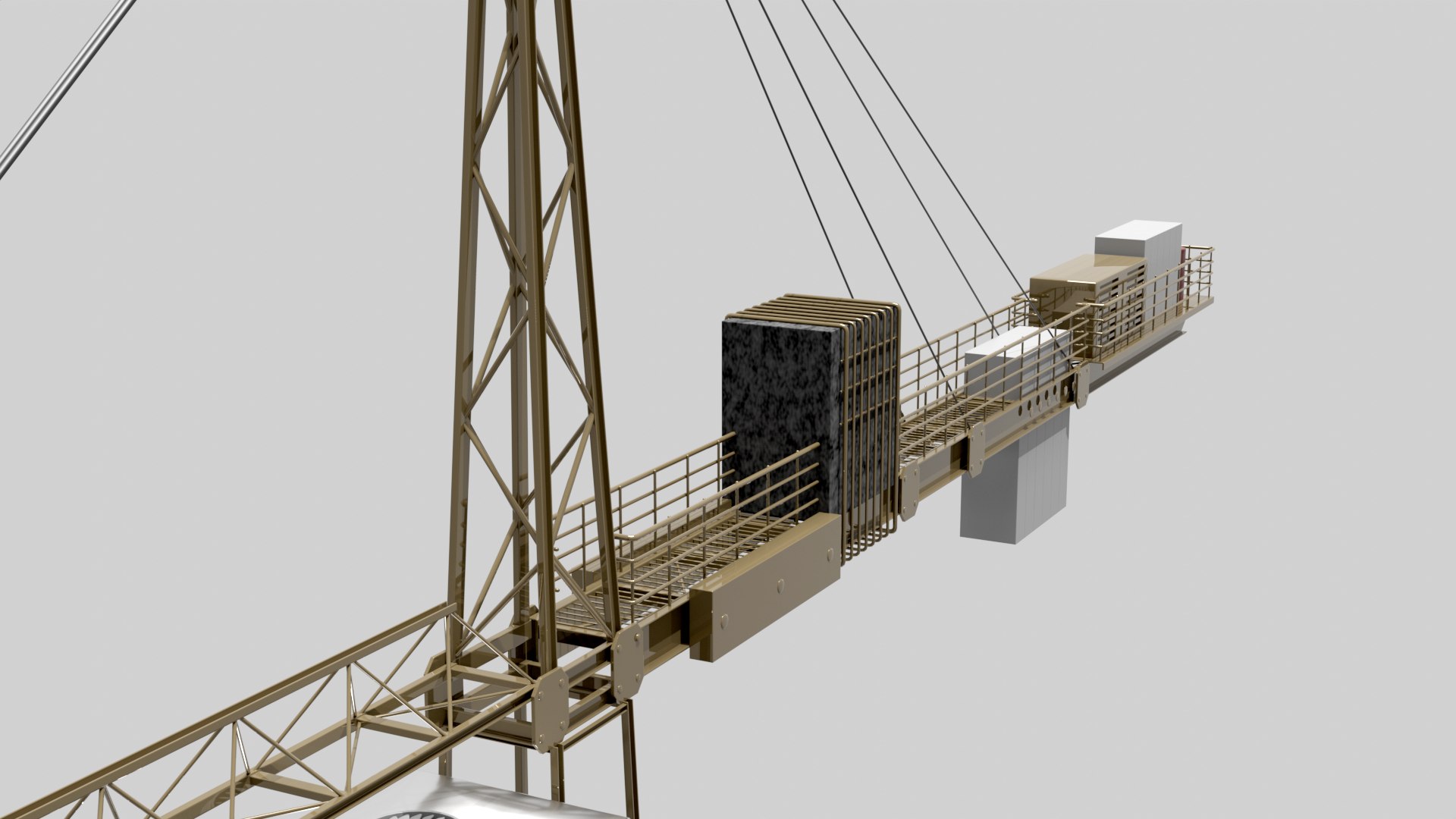 3D Construction Crane Mid Poly Model - TurboSquid 2039761