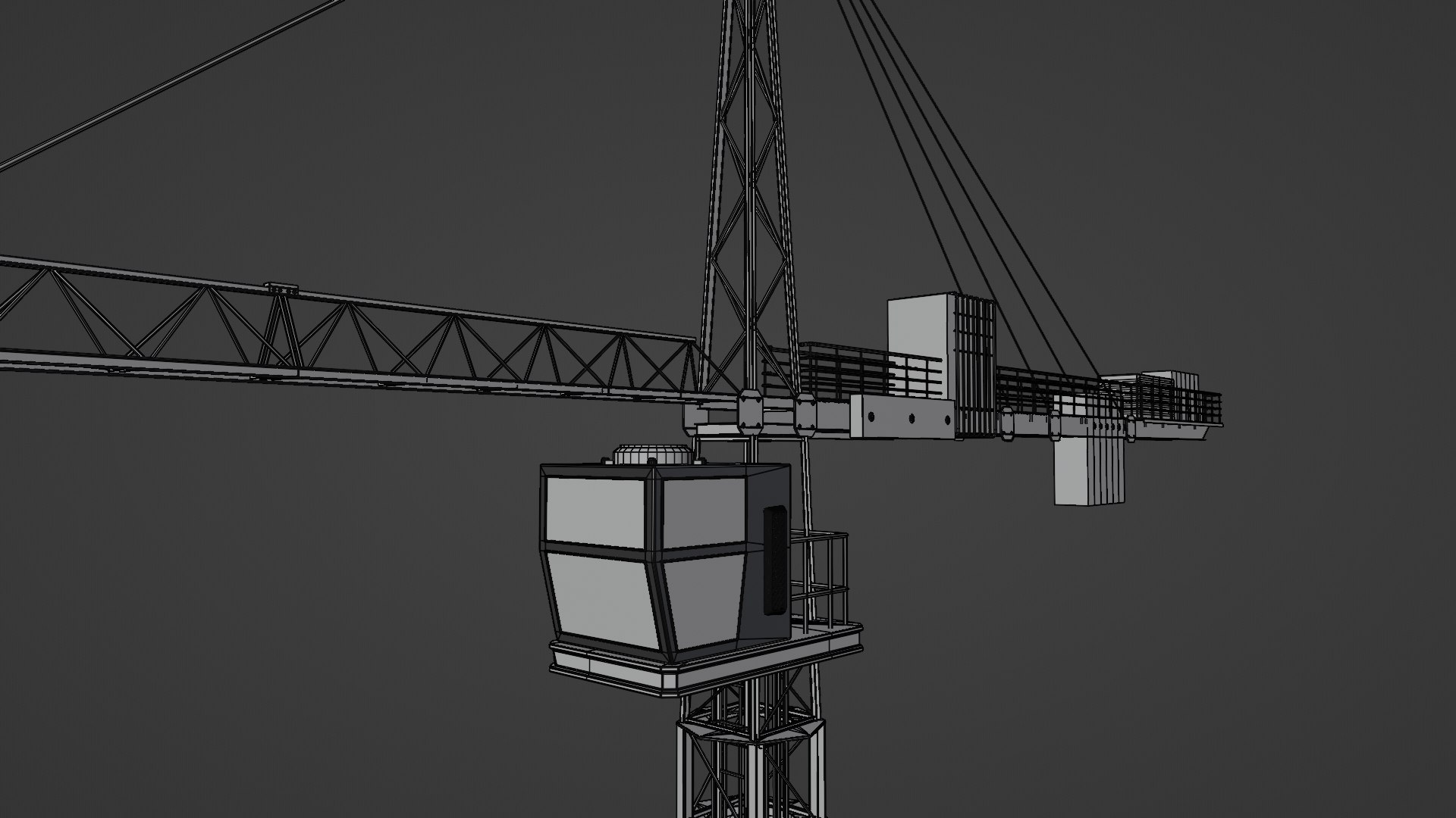 3D Construction Crane Mid Poly Model - TurboSquid 2039761