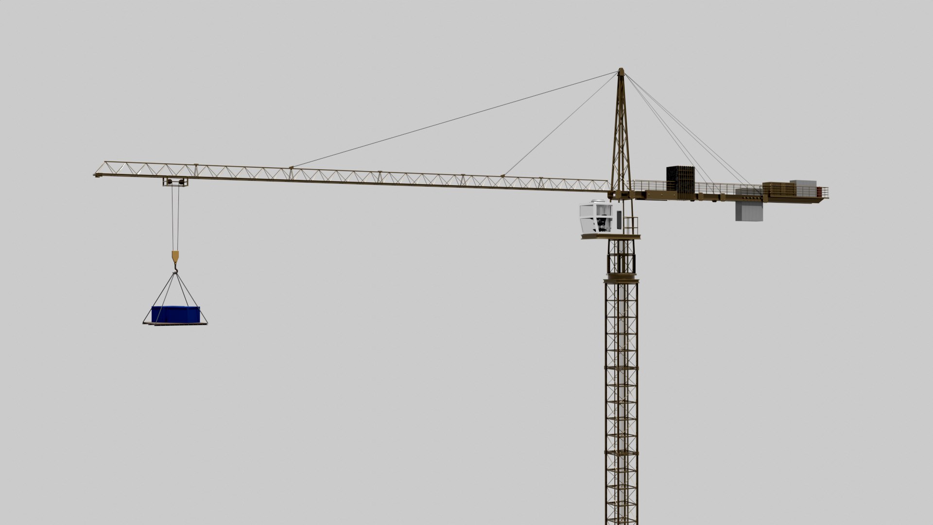 3D Construction Crane Mid Poly Model - TurboSquid 2039761