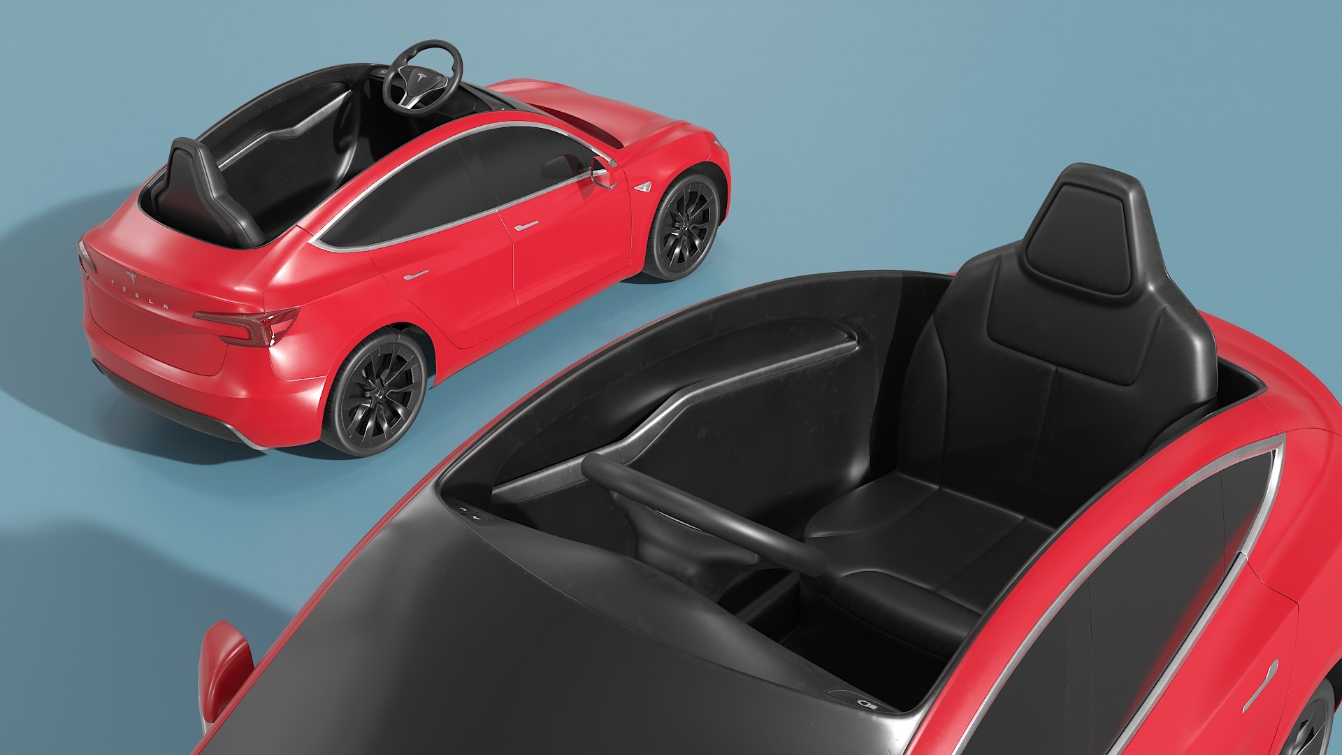 3D Electric Ride-On Car Model S Red Rigged - TurboSquid 2382379