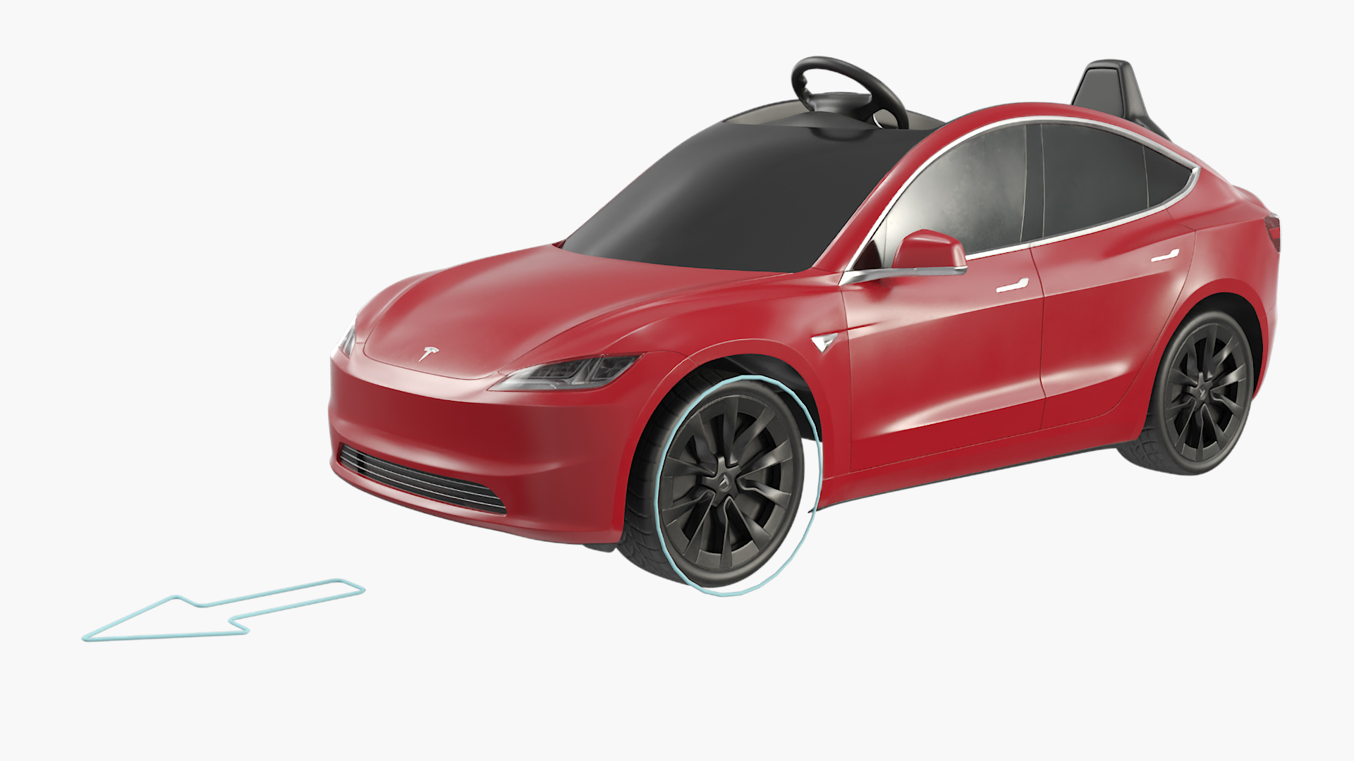 3D Electric Ride-On Car Model S Red Rigged - TurboSquid 2382379