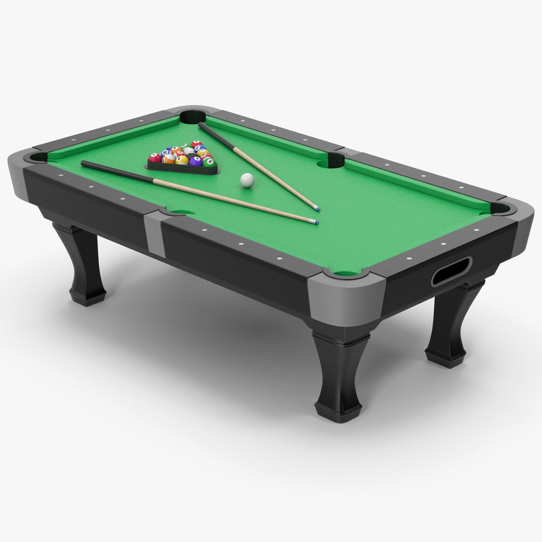 Billiard Pool Table Set 3D Model - TurboSquid 2188401