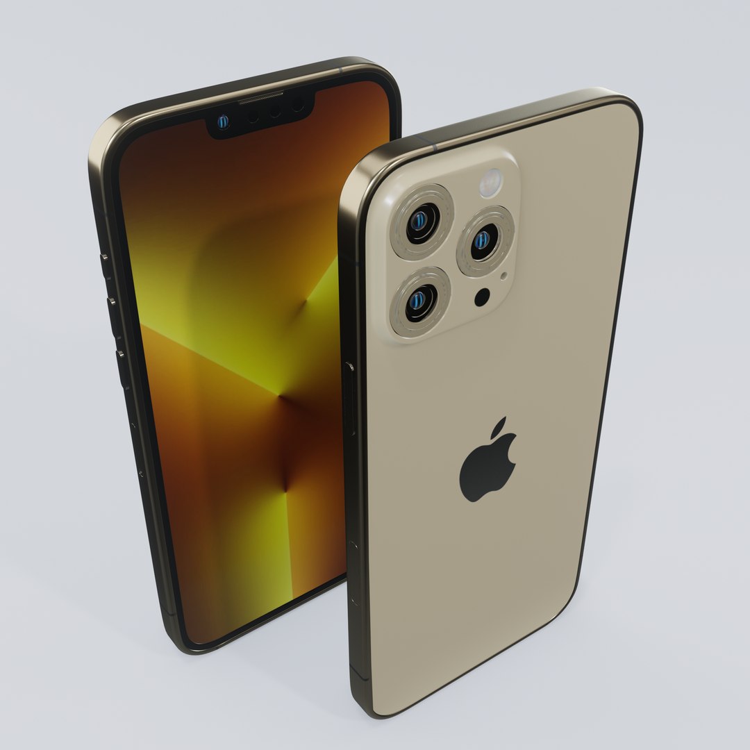 Apple iPhone 13 Pro Max Gold 3D - TurboSquid 1888143