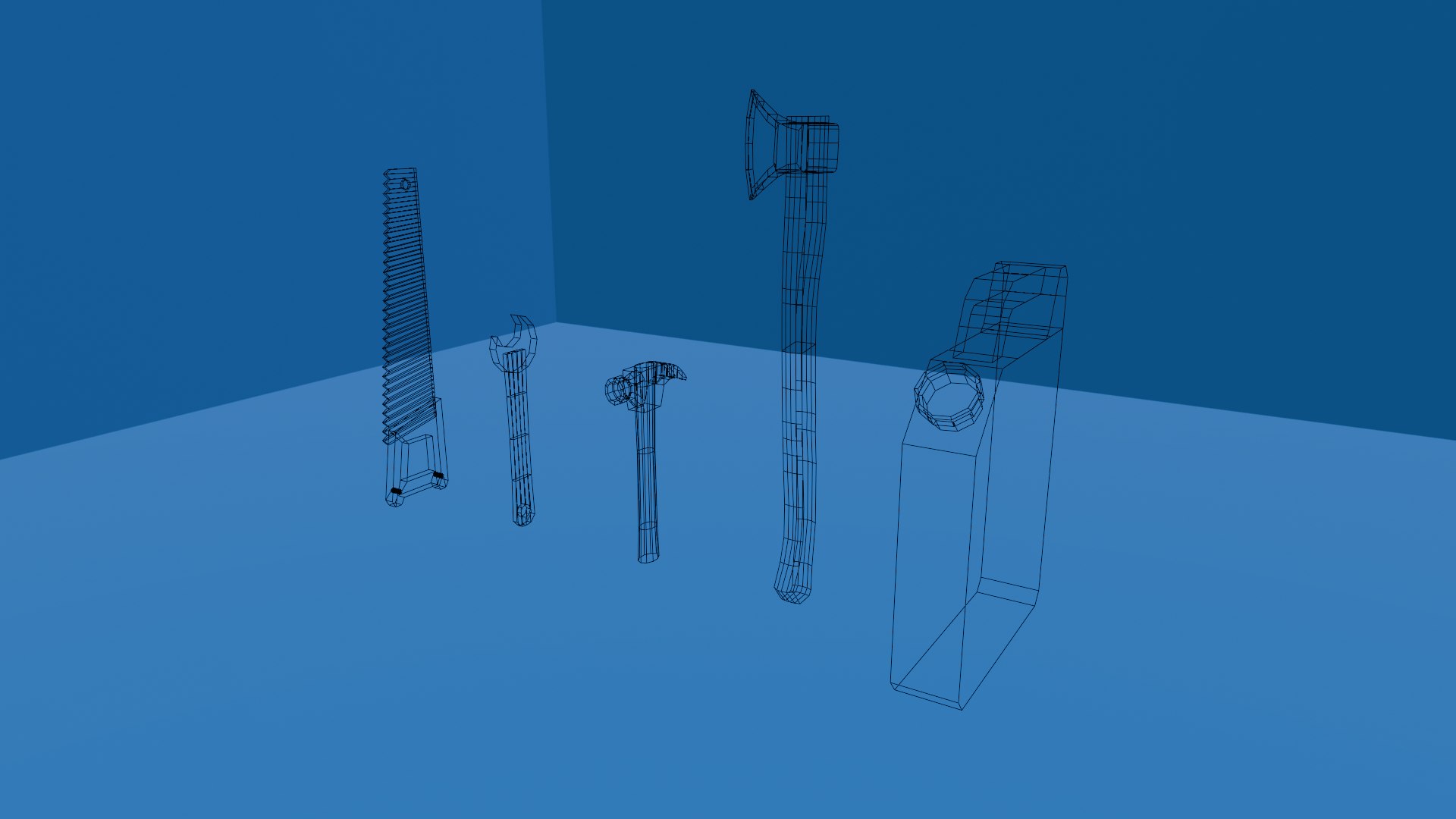 TOOL SET 1 - LOW POLY - PS1 RETRO STYLE 3D - TurboSquid 2320106