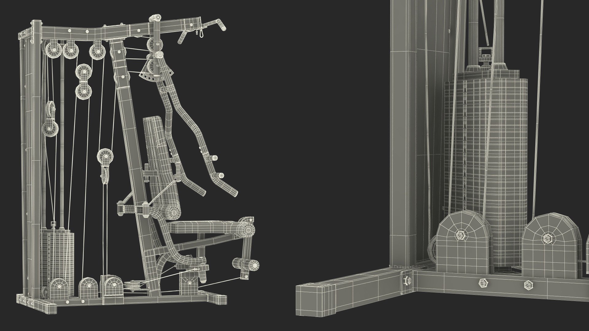 Multifunctional Home Gym Station 3D Model - TurboSquid 2149880