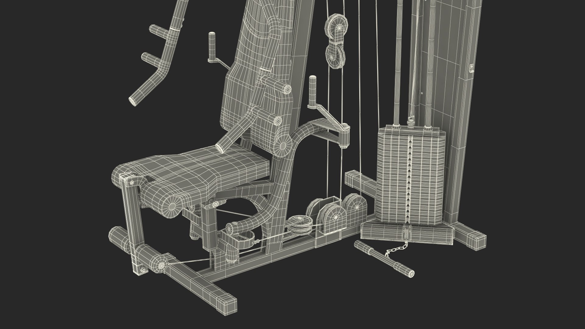 Multifunctional Home Gym Station 3D Model - TurboSquid 2149880