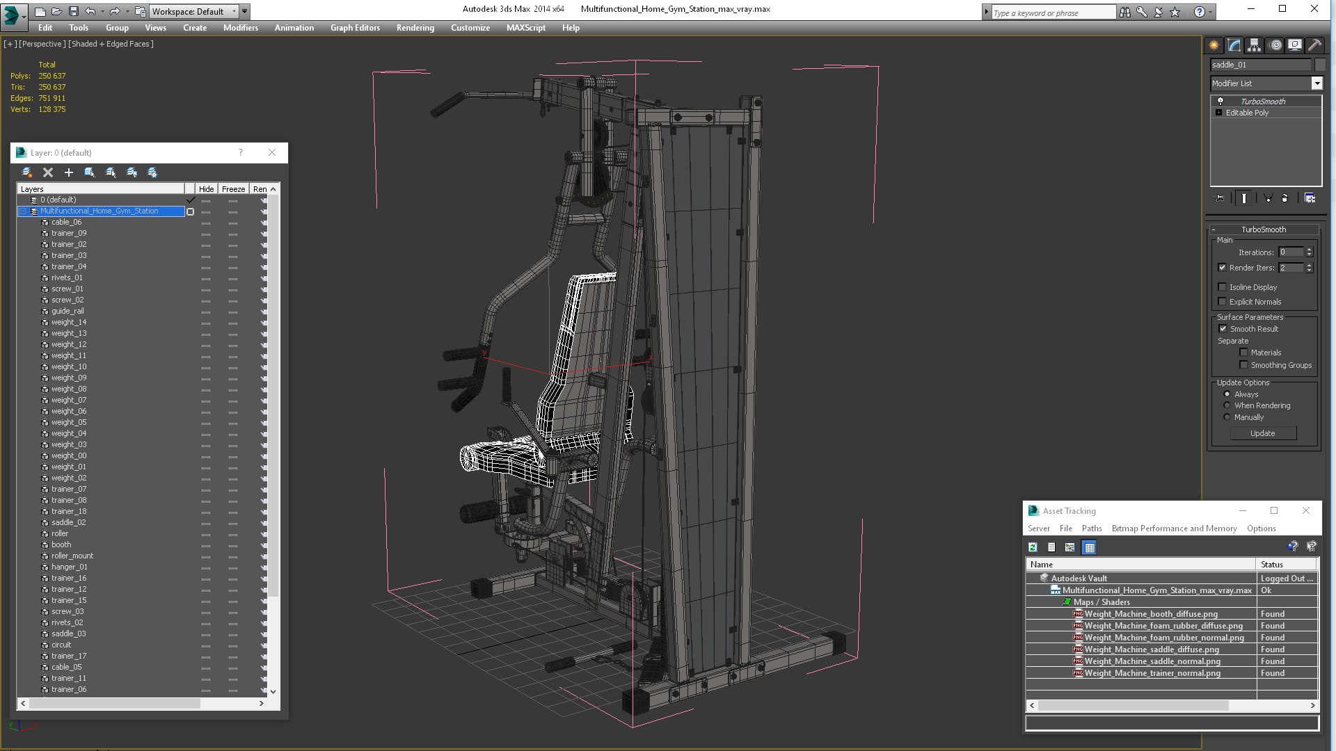 Multifunctional Home Gym Station 3D Model - TurboSquid 2149880