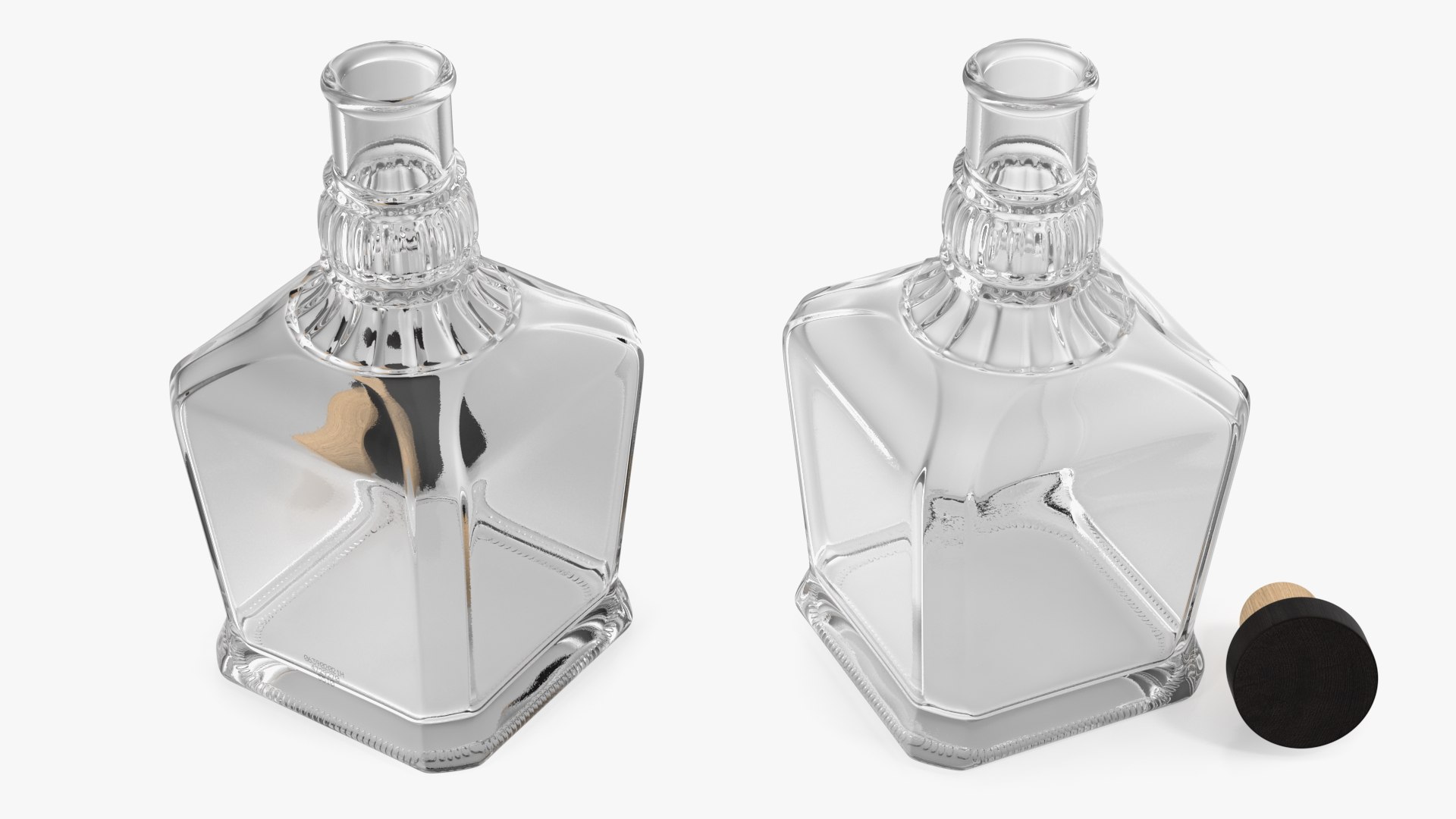 Open Alcohol Bottle Empty 3D Model - TurboSquid 2046574