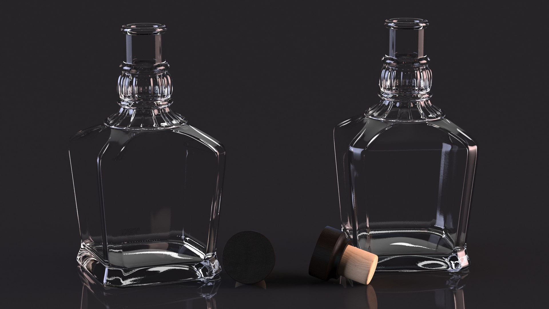 Open Alcohol Bottle Empty 3D Model - TurboSquid 2046574