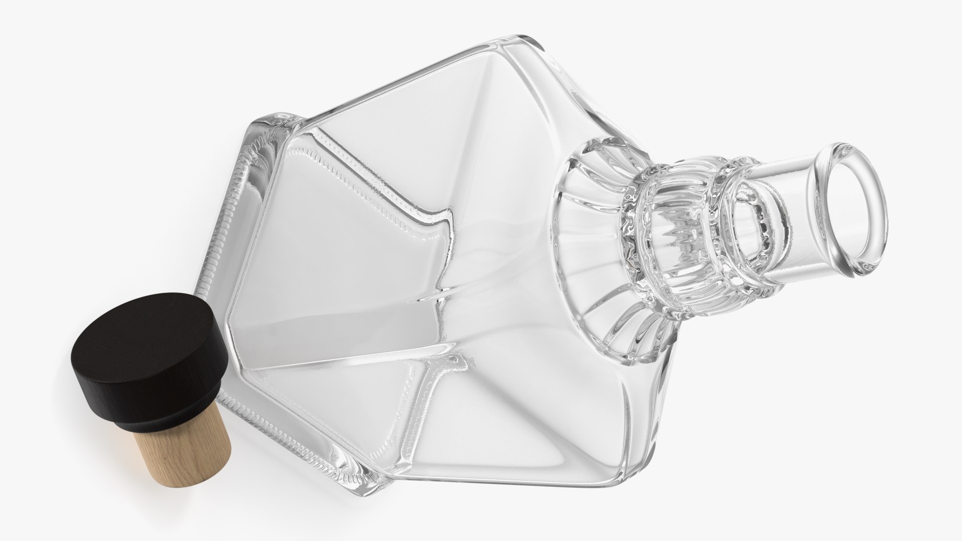 Open Alcohol Bottle Empty 3D Model - TurboSquid 2046574