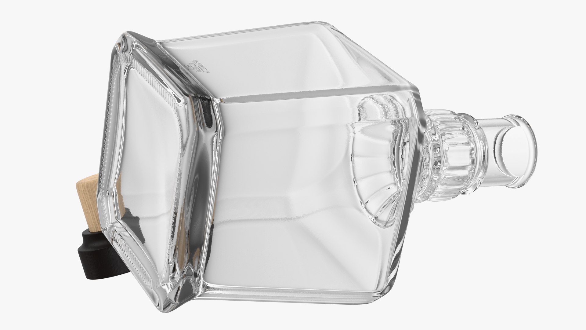 Open Alcohol Bottle Empty 3D Model - TurboSquid 2046574