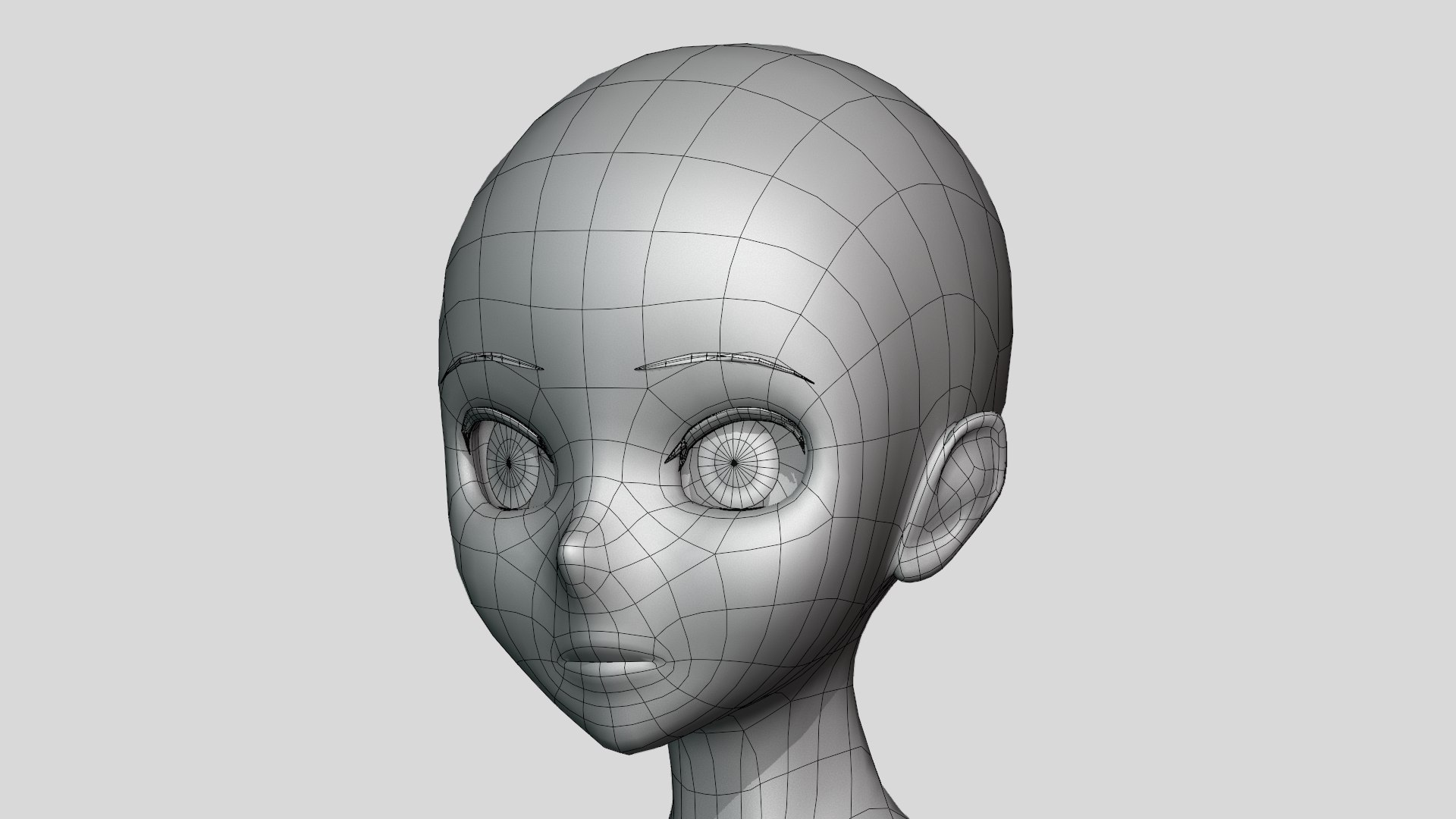 Anime Female Base Model 3D - TurboSquid 2278635