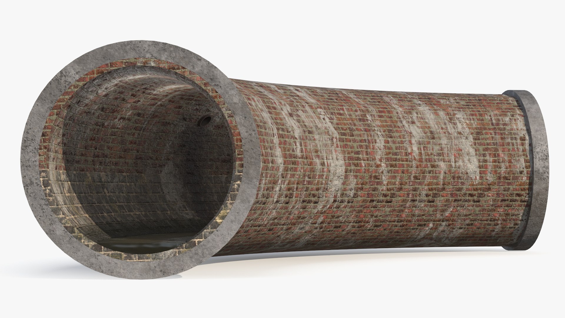 3D Brick Sewer 90 Degrees Turn 5m Model - TurboSquid 2402379