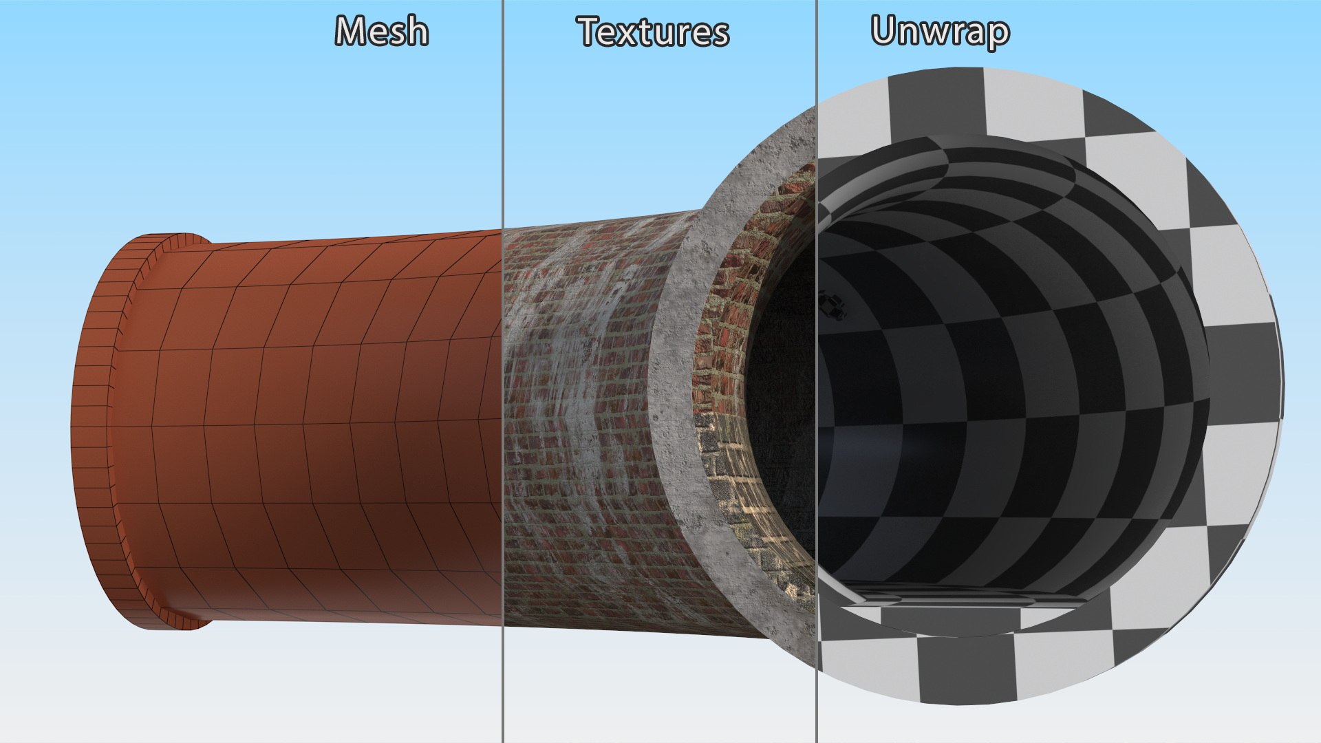 3D Brick Sewer 90 Degrees Turn 5m Model - TurboSquid 2402379