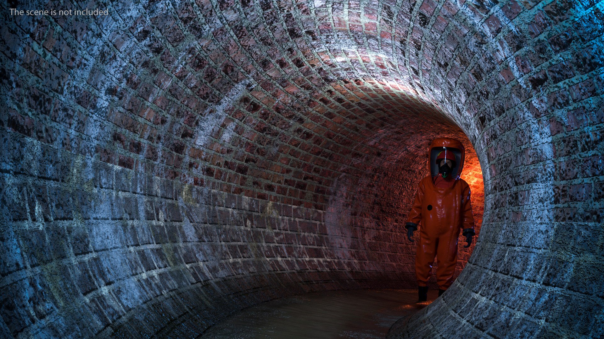 3D Brick Sewer 90 Degrees Turn 5m Model - TurboSquid 2402379